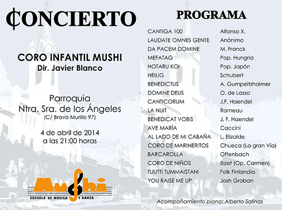 Concierto Coro Mushi - MUSHI - Escuela de música y danza